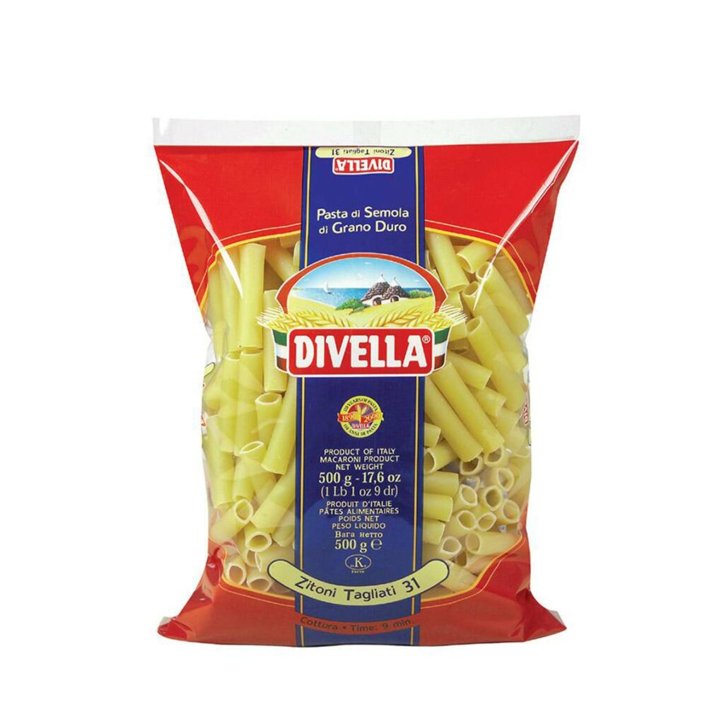 DIVELLA Zitoni Tagliati nr:31 Pasta 500g – Go Marked